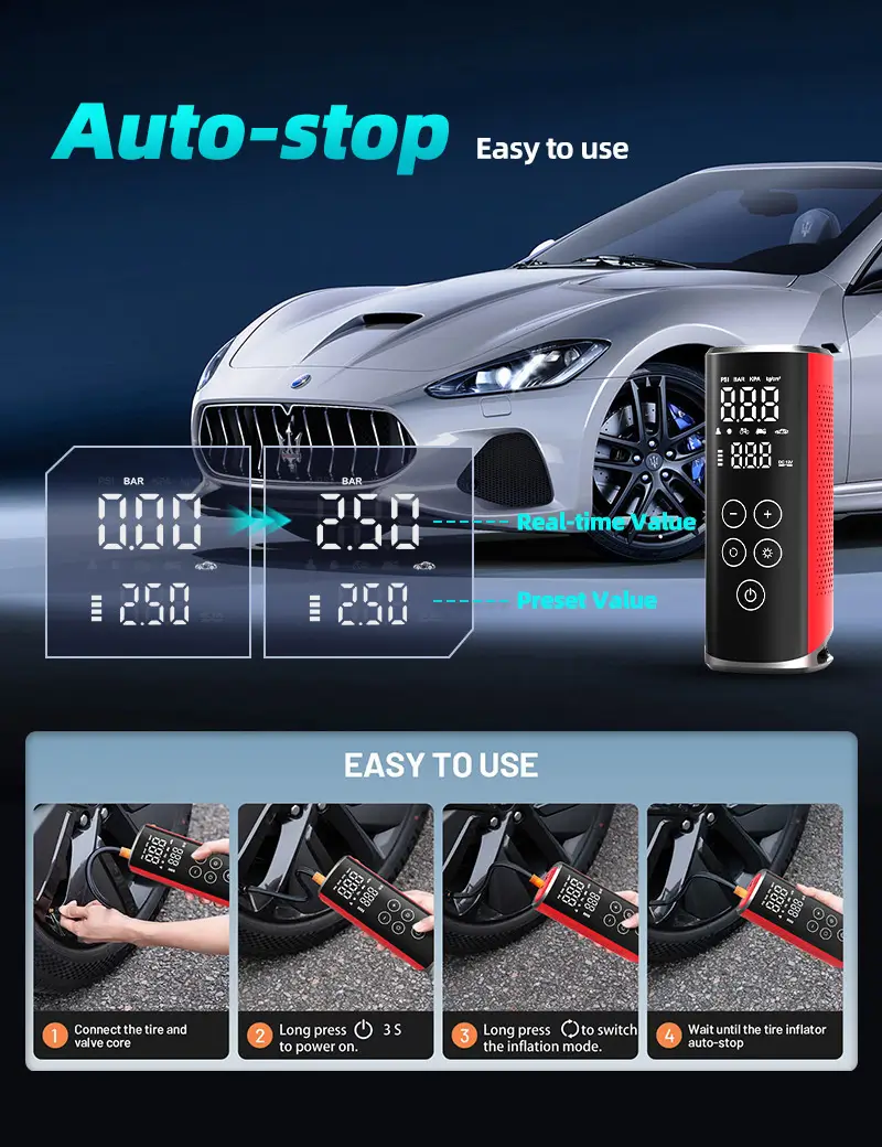 V1 Portable Tire Inflator & Car Jump Starter Manufacturer